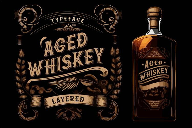 Aged Whiskey Font - Free Font
