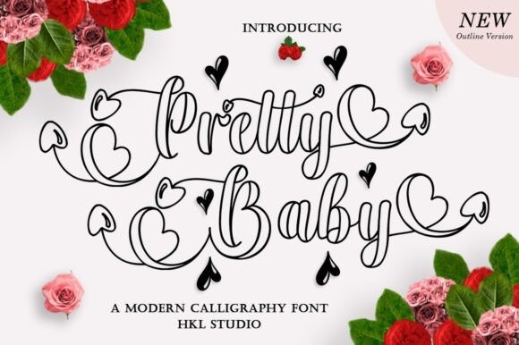 Pretty Baby Outline Font - Free Font