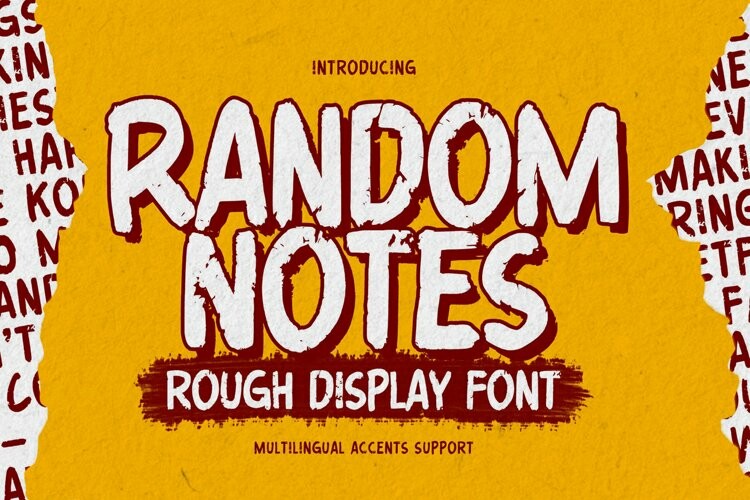 Random Notes - Rough Display Font - Free Font