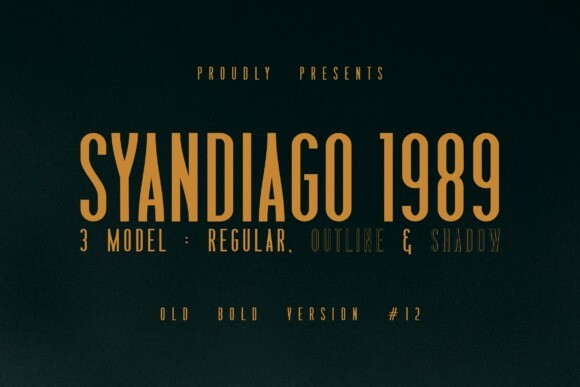 Syandiago 1989 Font - Free Font