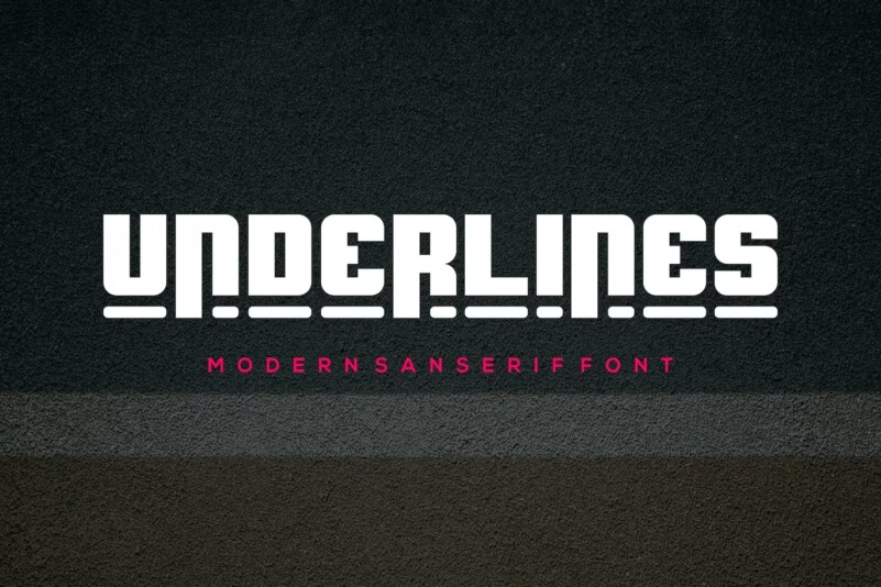 Underlines - Modern Font - Free Font