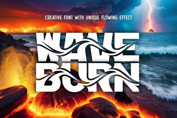 Wave Burn Font - Free Font