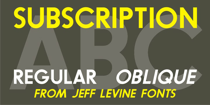 Subscription Jnl Font Family - Free Font
