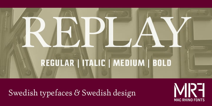 Replay Pro Font Family - Free Font