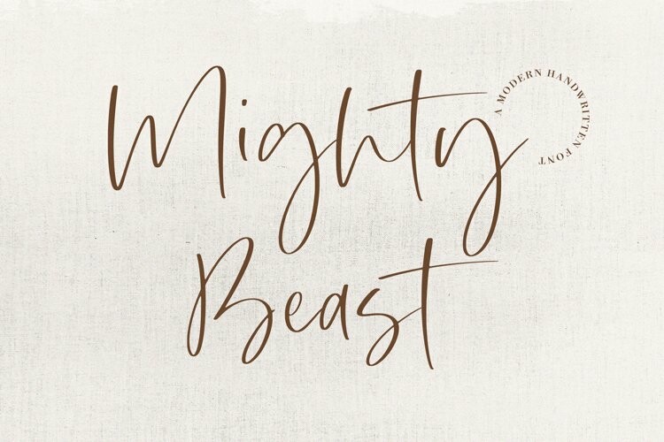 Mighty Beast - Handwritten Script Font - Free Font