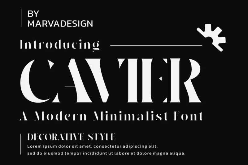 CAVIER - A Modern Minimalist Font - Free Font