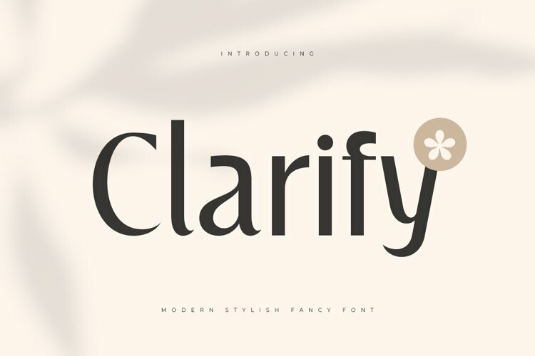 Clarify - Modern Stylish Fancy Font - Free Font