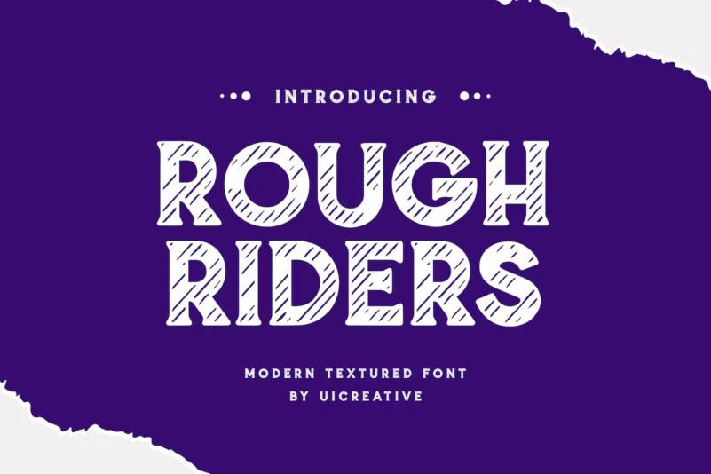 Rough Riders Modern Texture Serif Font - Free Font
