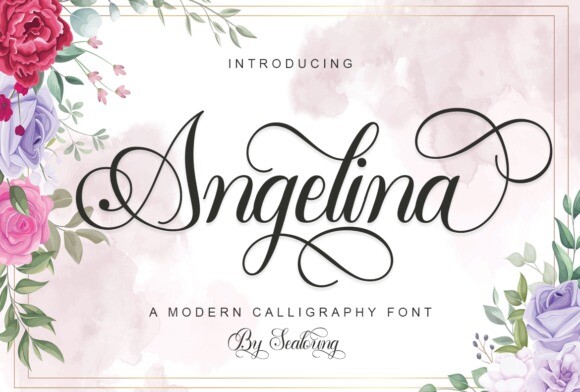 Angelina - calligraphy font - Free Font