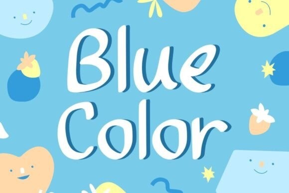 Blue Color Font - Free Font