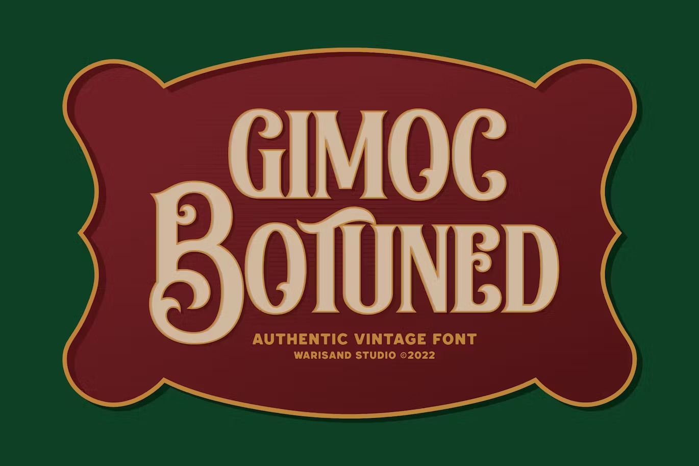 Gimoc Botuned - Vintage Font - Free Font