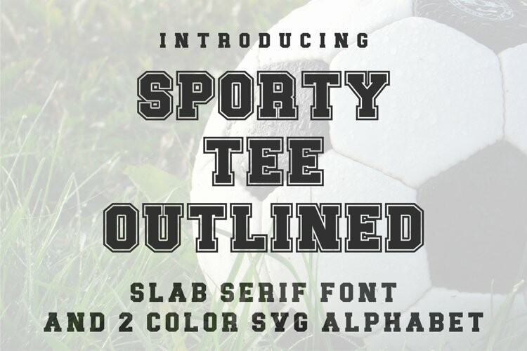 Sporty Tee Outlined Font - Free Font