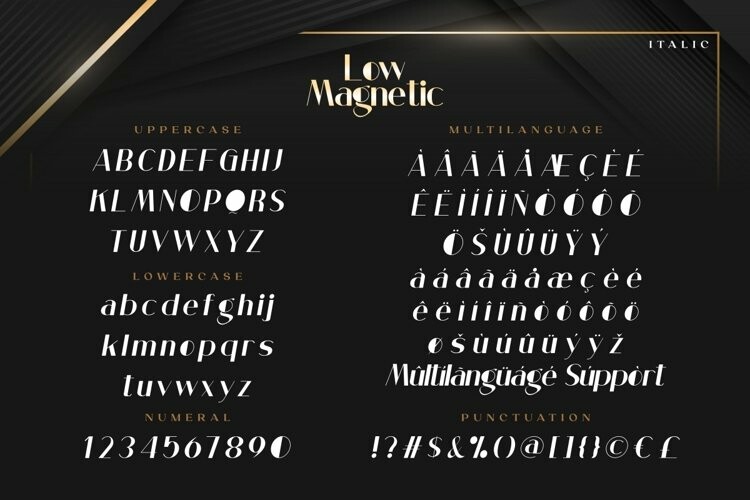 Low Magnetic Font - Free Font