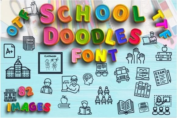School Doodles Font - Free Font