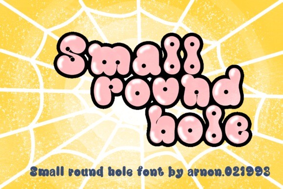Small Round Hole Font - Free Font