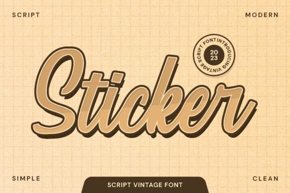 Sticker Typeface - Free Font