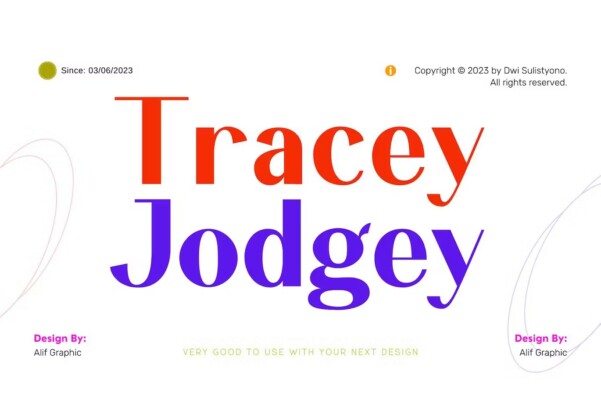 Tracey Jodgey Font - Free Font