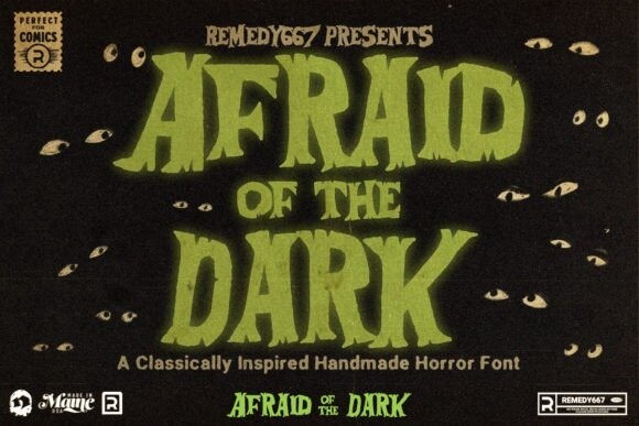 Afraid Of The Dark Font - Free Font
