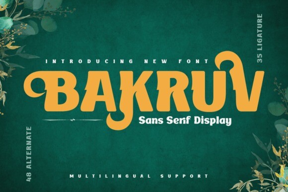 Bakruv Font - Free Font