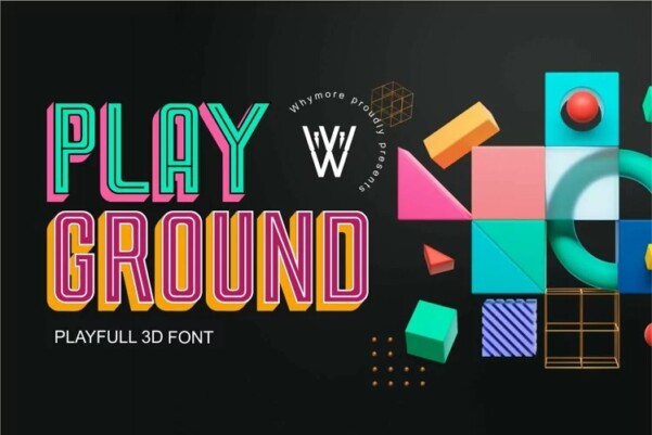 Play Ground 3D Font - Free Font