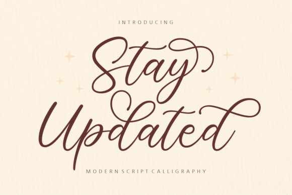 Stay Updated Font - Free Font