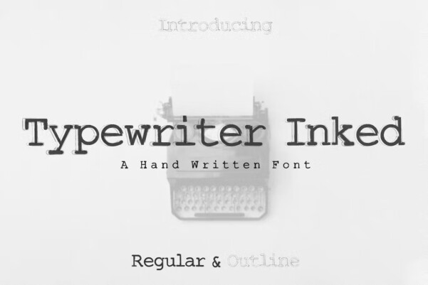Typewriter Inked Font - Free Font