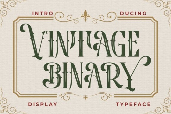 Vintage Binary Font - Free Font