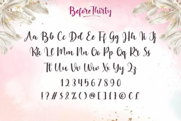 Before Thirty Font - Free Font