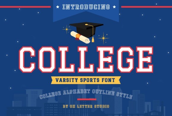 College Display Font - Free Font