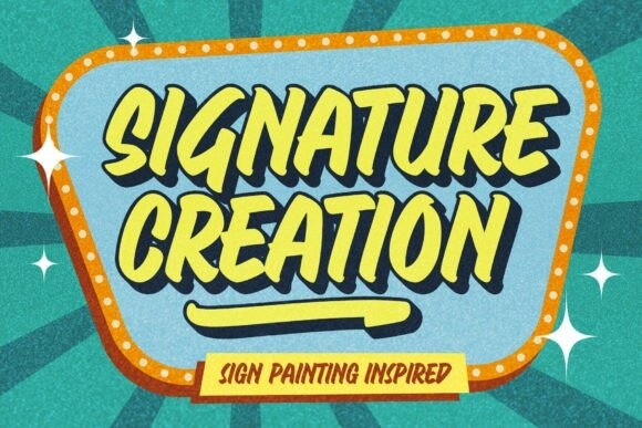 Signature Creation Font - Free Font