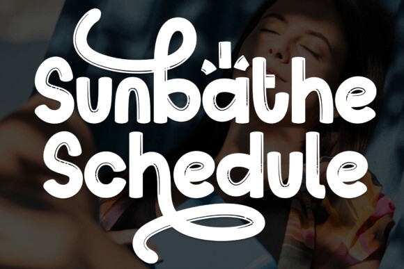Sunbathe Schedule Font - Free Font