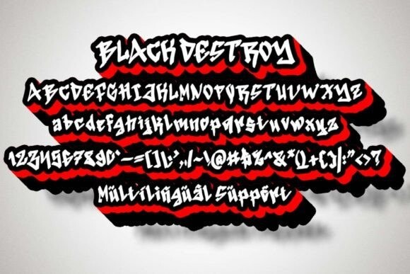 Black Destroy Font - Free Font