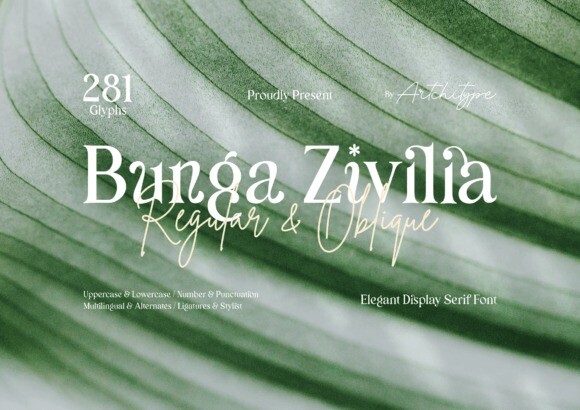Bunga Zivilia Font - Free Font