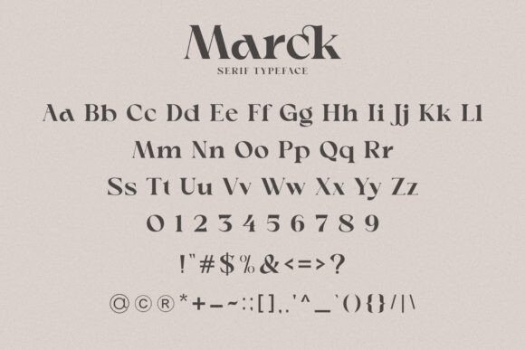 Marck Font - Free Font