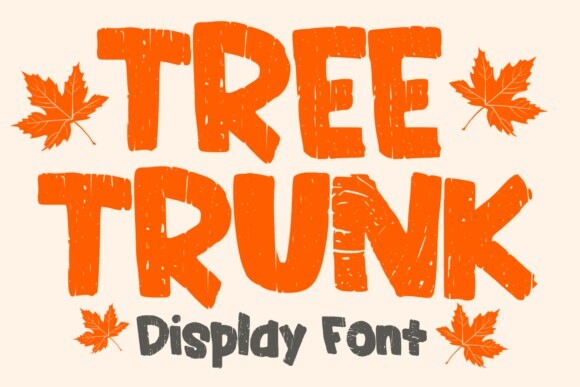 Tree Trunk Font - Free Font