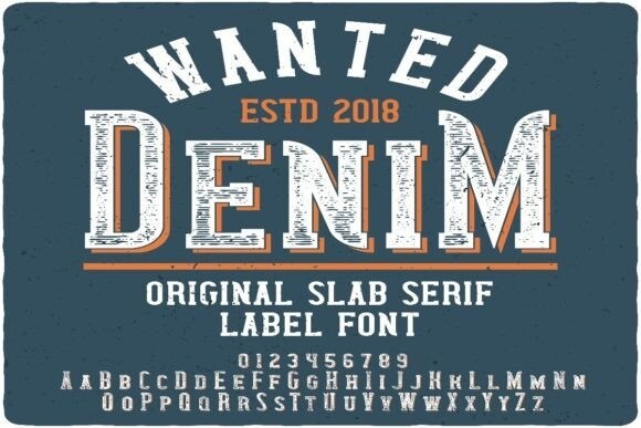 Wanted Denim Font - Free Font