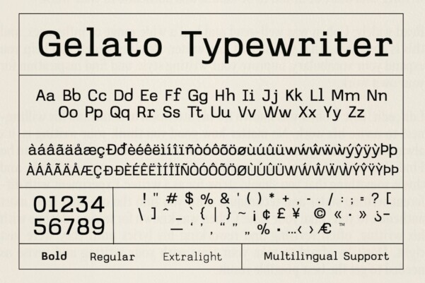 Gelato Typewriter Font - Free Font