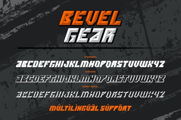 Bevel Gear Font - Free Font