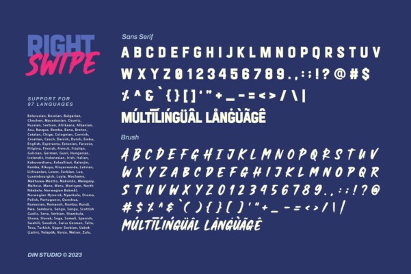 Right Swipe Font - Free Font