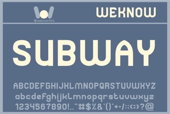 Subway Font - Free Font