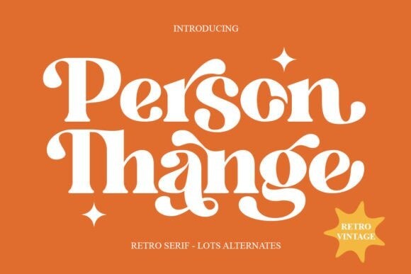 Person Thange Font - Free Font