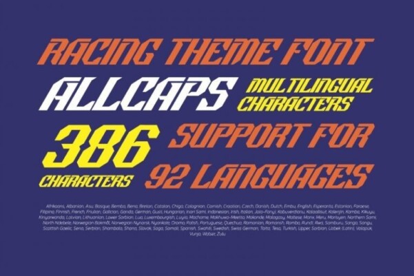 Racers Energy Font - Free Font