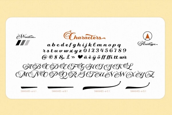 Winston Script Font - Free Font