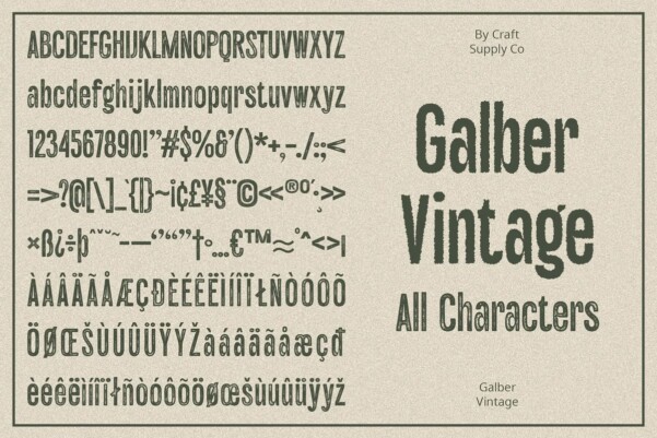 Galber Vintage Font - Free Font