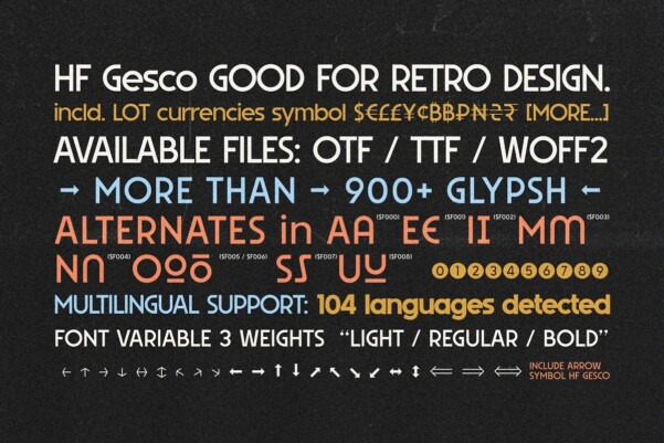 HF Gesco Font - Free Font