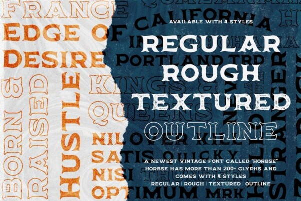 Horbse Textured Font - Free Font