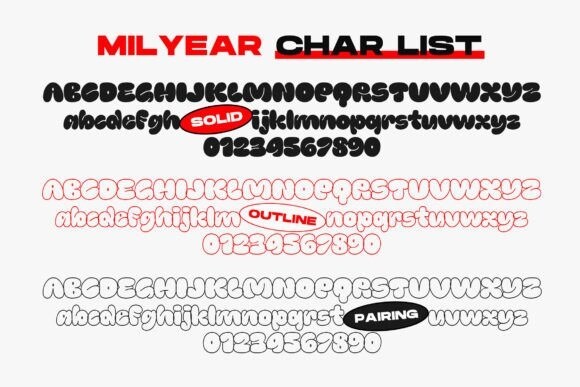 Milyear Solid Font - Free Font