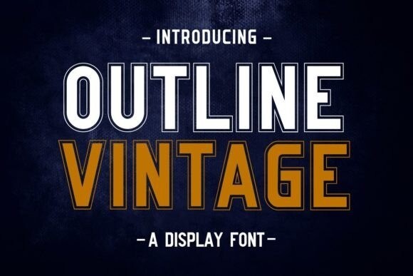Outline Vintage Font - Free Font