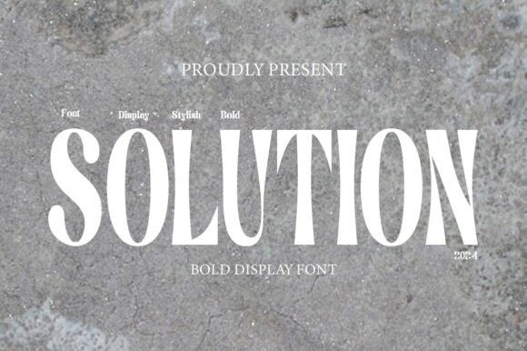 Solution Display Font - Free Font