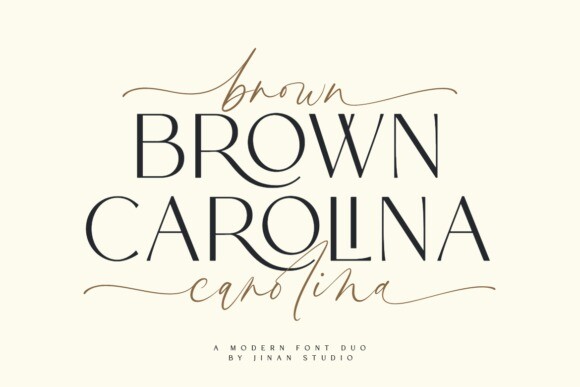 Brown Carolina Duo Font - Free Font